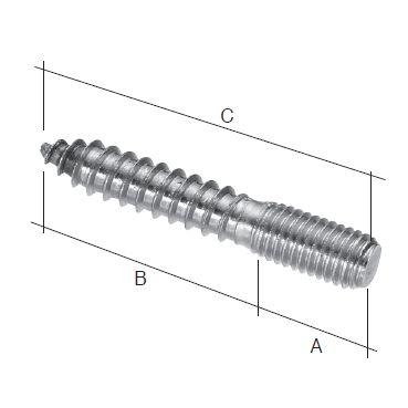 Vis double filet inox pour câbles métalliques - M6 - Quincaillerie ...