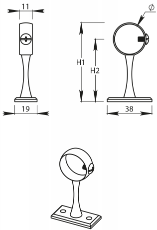 Support inter tube - Quincaillerie Gervais, réseau MASTERPRO